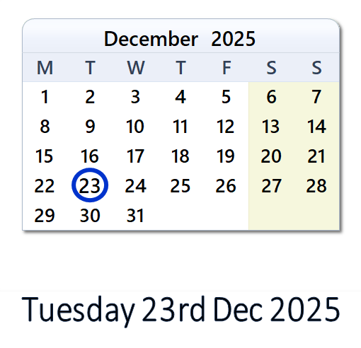 23 December 2025: History, News, Top X Posts & Day Info - UK