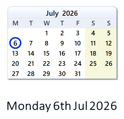 6 Jul 2026: Holidays, Top Events, Sports & Countdown - UK
