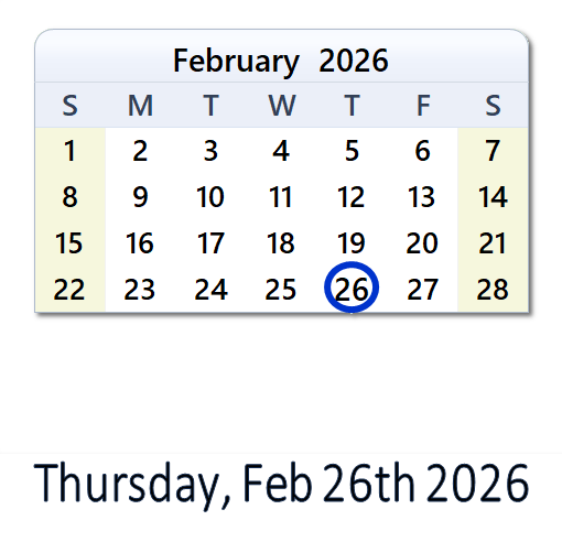 February 26, 2026: History, News, Top X Posts & Day Info - CA