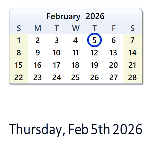 February 5, 2026: History, News, Top X Posts & Day Info - CA
