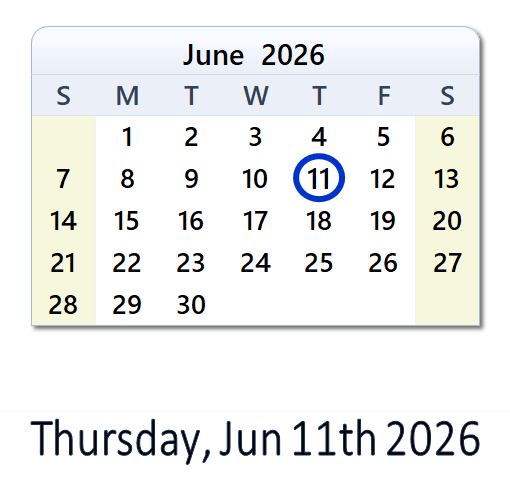 Jun 11, 2026: Holidays, Top Events, Sports & Countdown - USA