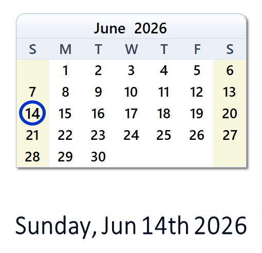 Jun 14, 2026: Holidays, Top Events, Sports & Countdown - USA