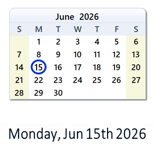 Jun 15, 2026: Holidays, Top Events, Sports & Countdown - USA