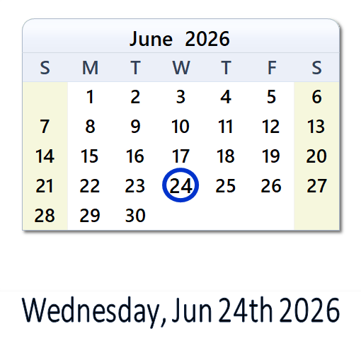 Jun 24, 2026: Holidays, Top Events, Sports & Countdown - USA