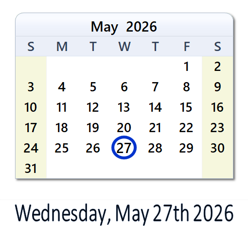 What Happened on May 27, 2026 in the USA? | WinCalendar
