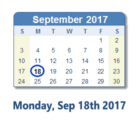 September 18, 2017 Date in History: News, Social Media & Day Info