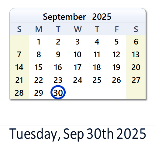 What Happened on Sep 30, 2025 in the USA? | WinCalendar